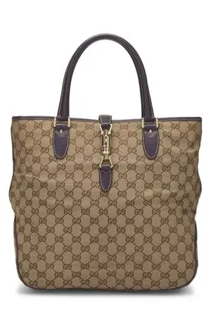 Gucci Original Gg Piston Lock Tote - Beige