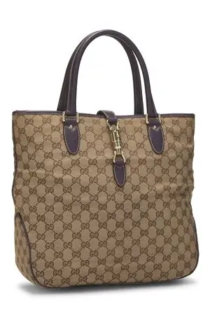 Gucci Original Gg Piston Lock Tote - Beige