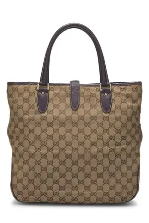 Gucci Original Gg Piston Lock Tote - Beige