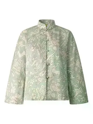 Shanghai Tang Mandarin-collar Silk Blouse