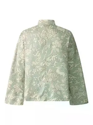 Shanghai Tang Mandarin-collar Silk Blouse