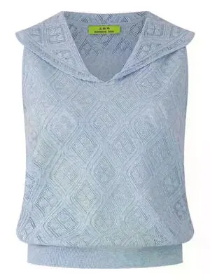 Shanghai Tang Collared Sleeveless Top