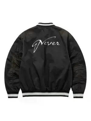 THISISNEVERTHAT Embroidered Ribbed-trim Bomber Jacket
