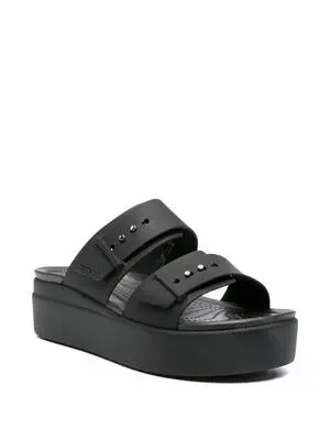 CROCS Brooklyn Platform Double-buckle Sandals