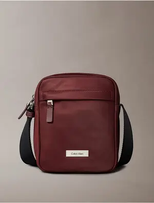 Calvin Klein Matte Nylon Reporter Bag - Decadent Chocolate