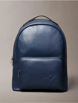 Calvin Klein Embossed Monogram Backpack - Blue Nights