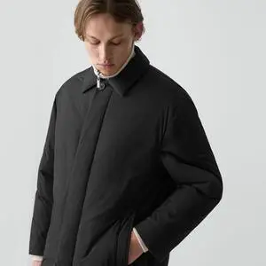 Theory Car Coat In Motion Nylon - Black