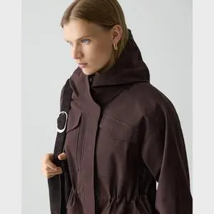 Theory Cinched Windbreaker Jacket - Cacao