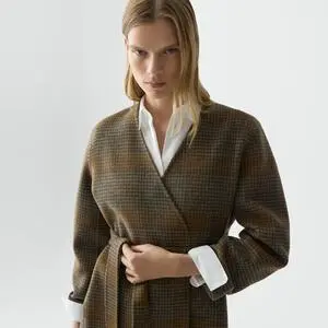 Theory Cardigan Jacket In Plaid Wool-cashmere
