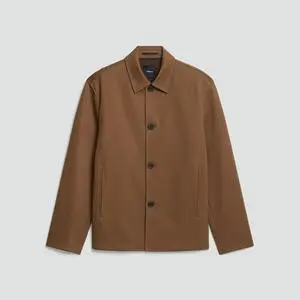 Theory Chore Coat In Knit Twill - Cafe