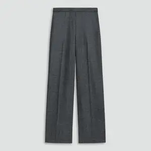 Theory Wide-leg Marled Flannel Pant