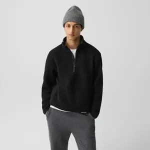 Theory Cashmere Ribbed Beanie Grey Melange