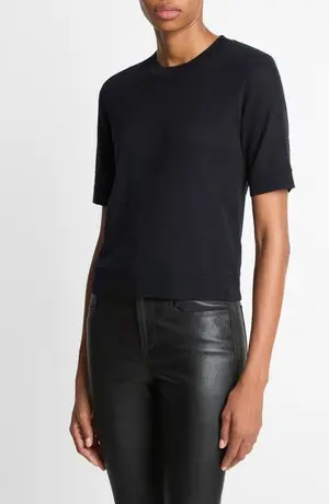 Vince Shrunken Crewneck Wool T-shirt