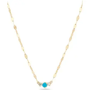 Lana Jewelry Solo Turquoise & Diamond Necklace