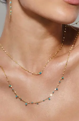 Lana Jewelry Solo Turquoise & Diamond Necklace