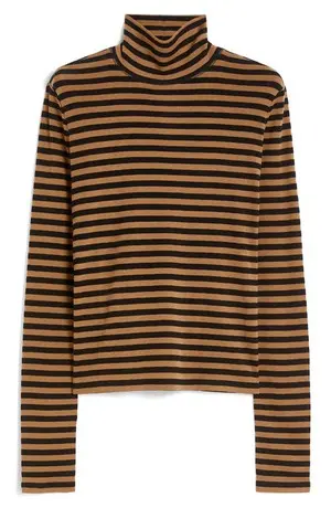 MM BY MAX MARA Blasy Stripe Mock Neck Shirt