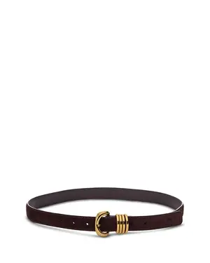 Madewell Inez Calf Hair Belt - Coffee Bean