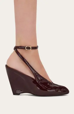 FERRAGAMO Arcadia Ankle Strap Wedge Pump