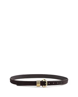 Madewell Inez Calf Hair Belt - Chocolate Raisin