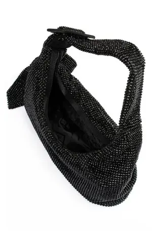 OLGA BERG Calypso Crystal Mesh Shoulder Bag