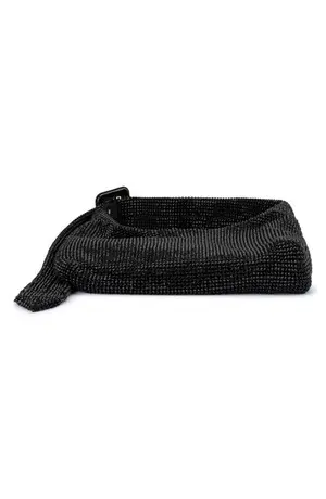 OLGA BERG Calypso Crystal Mesh Shoulder Bag