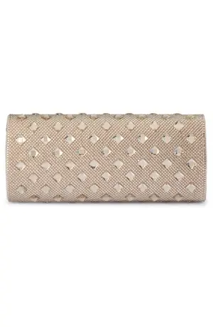 OLGA BERG Bridget Crystal Clutch - Champagne