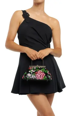 OLGA BERG Audrey Sequin Top Handle Bag