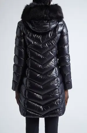 Moncler Fulmarus Hooded Down Puffer Jacket With Faux Fur Trim