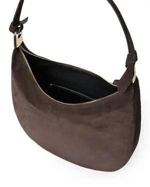 LOEFFLER RANDALL Morgan Leather Hobo Bag - Dark Brown