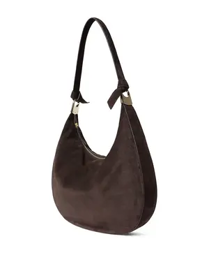 LOEFFLER RANDALL Morgan Leather Hobo Bag - Dark Brown