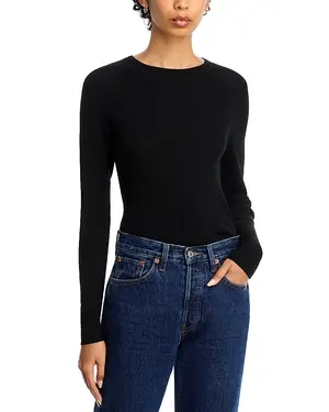 Majestic Filatures Rib Knit Striped Long Sleeve Sweater - Noir