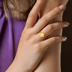 JULIANNA B. 14k Yellow Gold Disc Braided Ring