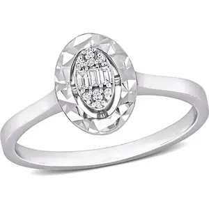 JULIANNA B. Diamond Oval-shape Cluster Ring - 14k White Gold