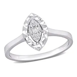 JULIANNA B. Diamond Marquise-shape Cluster Ring - 14k White Gold