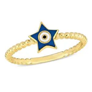 JULIANNA B. 14k Yellow Gold Evil Eye Star Ring - Turquoise