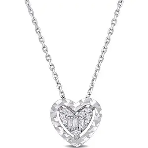 JULIANNA B. Diamond Heart Pendant Necklace - 14k White Gold