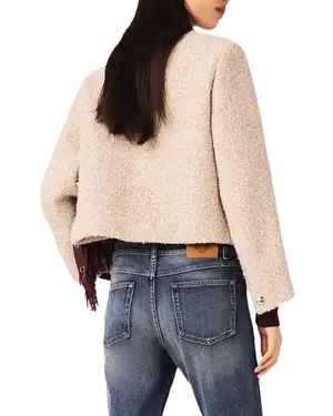 Maje Short Boucle Tweed Jacket