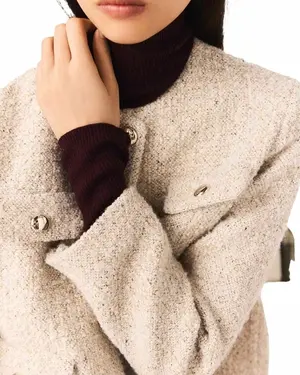 Maje Short Boucle Tweed Jacket
