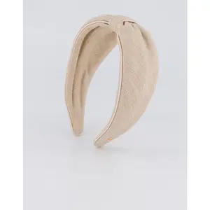 Alexandre De Paris Linen Sahara Headband - Beige