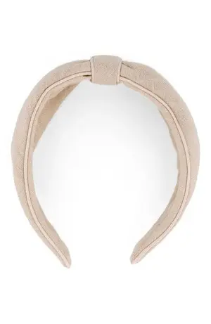 Alexandre De Paris Linen Sahara Headband - Beige