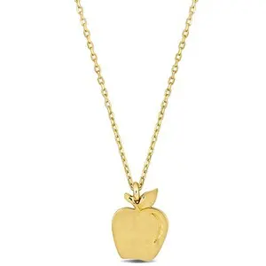 JULIANNA B. 14k Yellow Gold Charm Pendant Necklace Apple