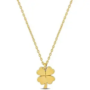 JULIANNA B. 14k Yellow Gold Charm Pendant Necklace Clover