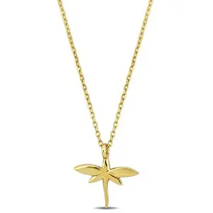 JULIANNA B. 14k Yellow Gold Charm Pendant Necklace - Dragonfly