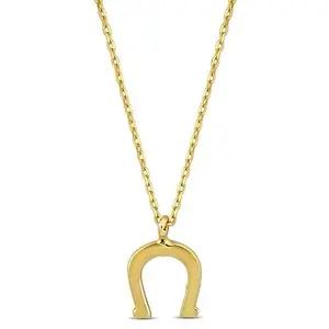 JULIANNA B. 14k Yellow Gold Charm Pendant Necklace - Horseshoe