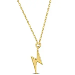 JULIANNA B. 14k Yellow Gold Charm Pendant Necklace Lightning