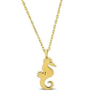 JULIANNA B. 14k Yellow Gold Charm Pendant Necklace - Seahorse