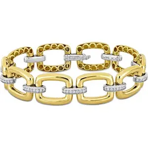 JULIANNA B. 4/5 Ctw Diamond Square Link Bracelet - 14k Gold
