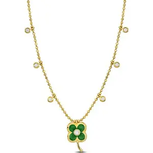 JULIANNA B. Diamond Station Necklace In 14k Gold - Clover