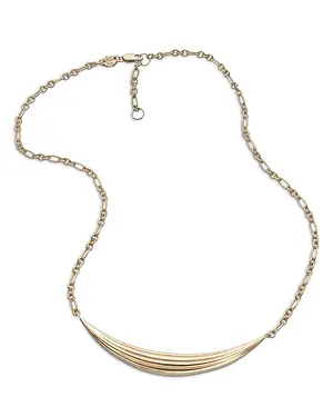 Jennifer Zeuner Jewelry Nic Textured Statement Necklace - Gold