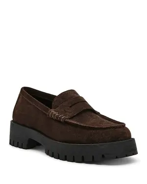 Steve Madden Langsten Loafer Flats - Brown Suede